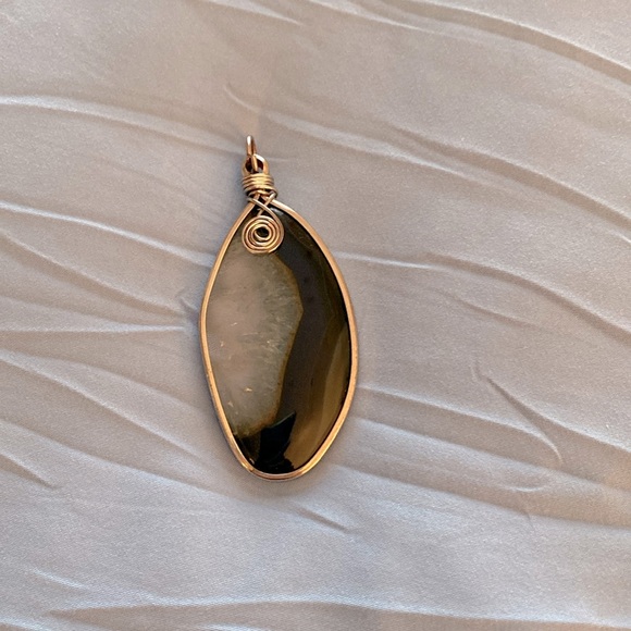 Jewelry | Geode Pendant Deep Blue Crystalline Structure With Silver ...